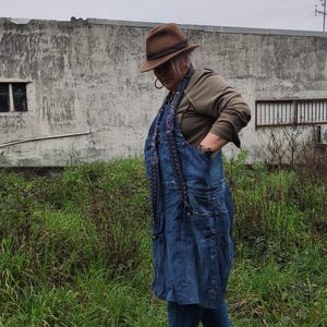 Cascais, a Handmade Overall Dress Made From Upcycled Distressed Jeans ...