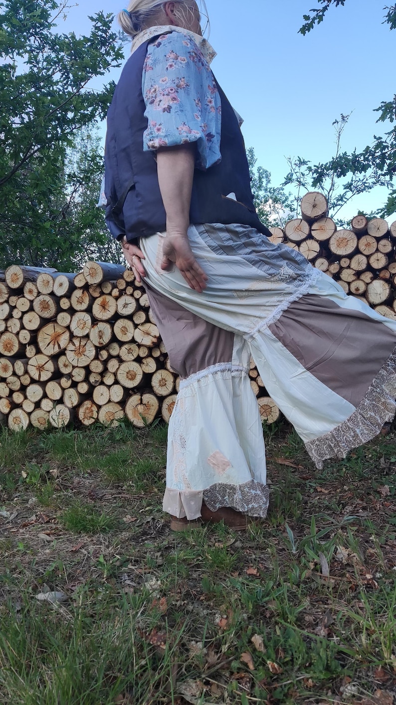 Bloomers Sevilha Feitos à Mão Boho Pastel com Renda | Calças Únicas ...