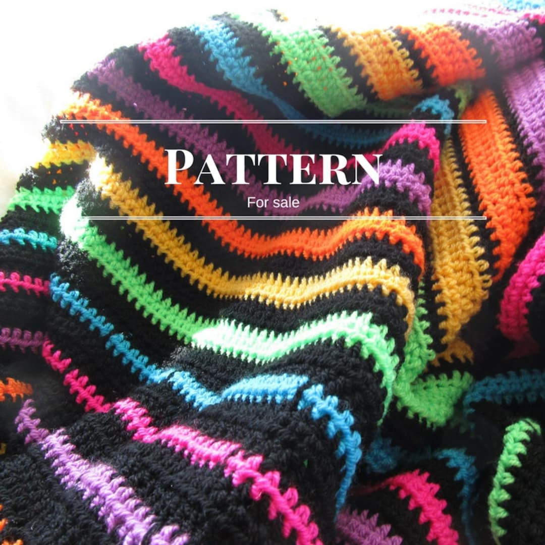 Striped Afghan Pattern, Easy Crochet Blanket Pattern - Etsy