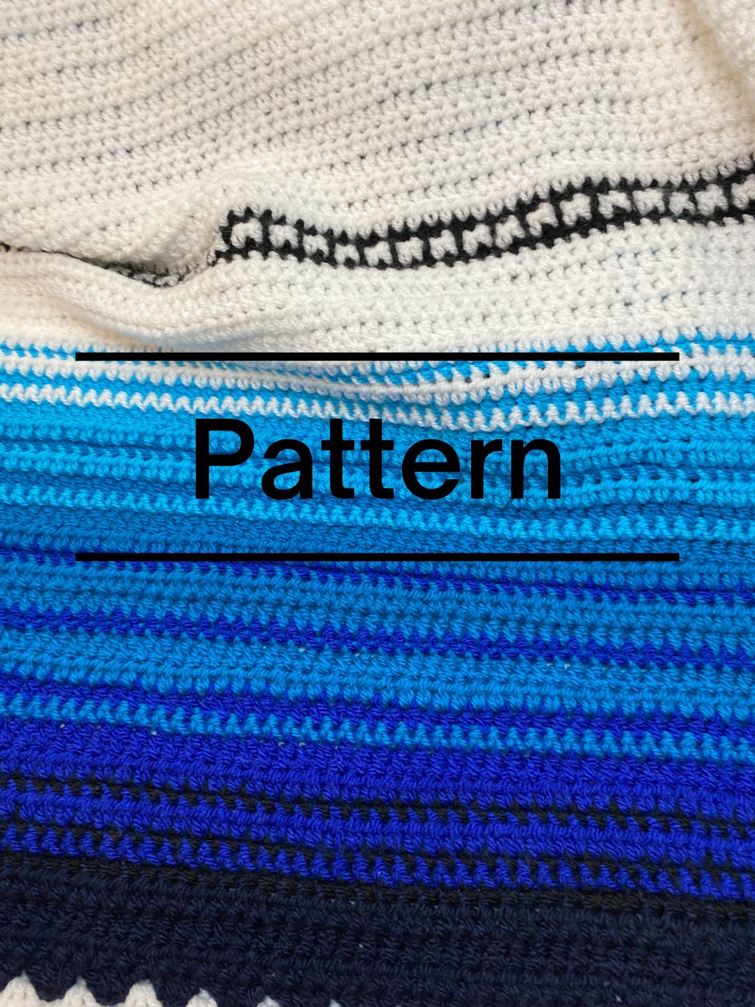 Serape Stripe Afghan Pattern, Crochet Blanket Pattern, PDF Download ...
