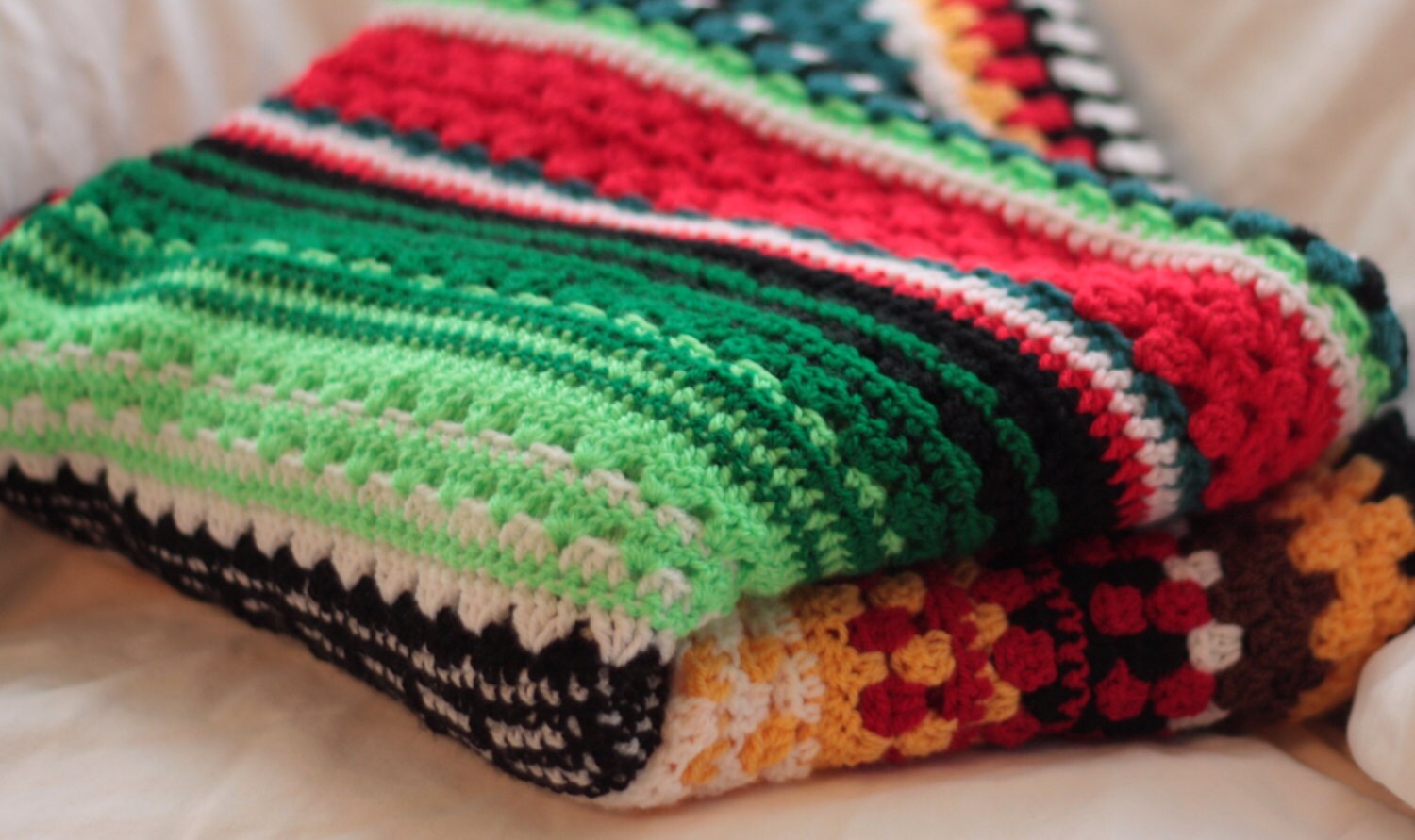 Serape Stripe Afghan Pattern Crochet Blanket Pattern - Etsy