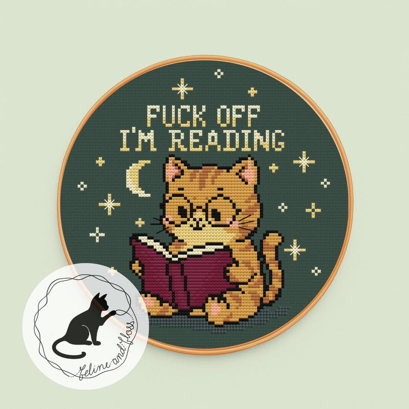 Reading Cross Stitch - Etsy