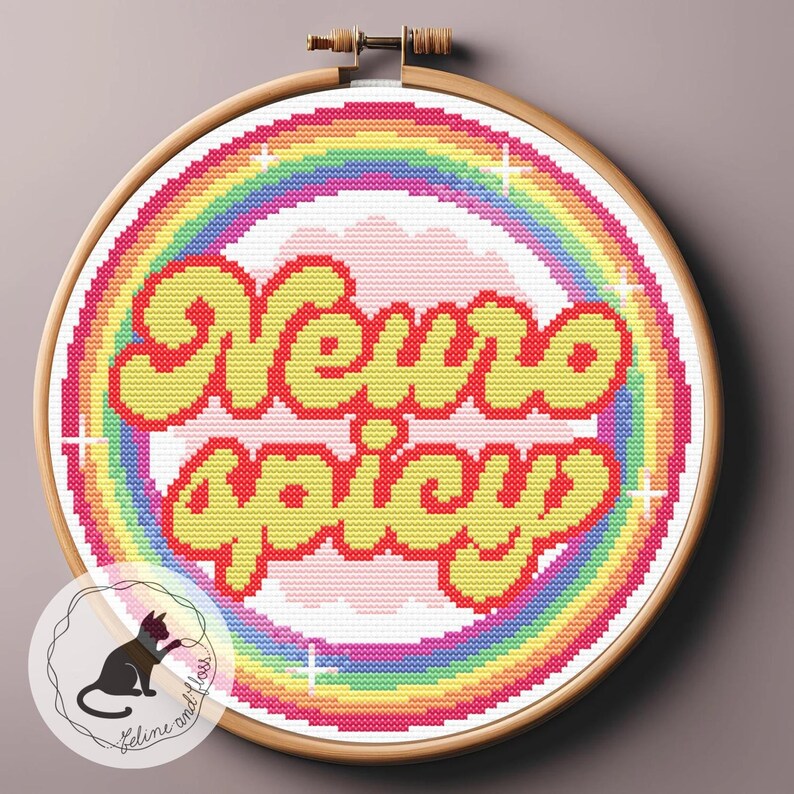 Neurospicy Rainbow Cross Stitch Pattern, Neurodivergent, Neurodiversity ...