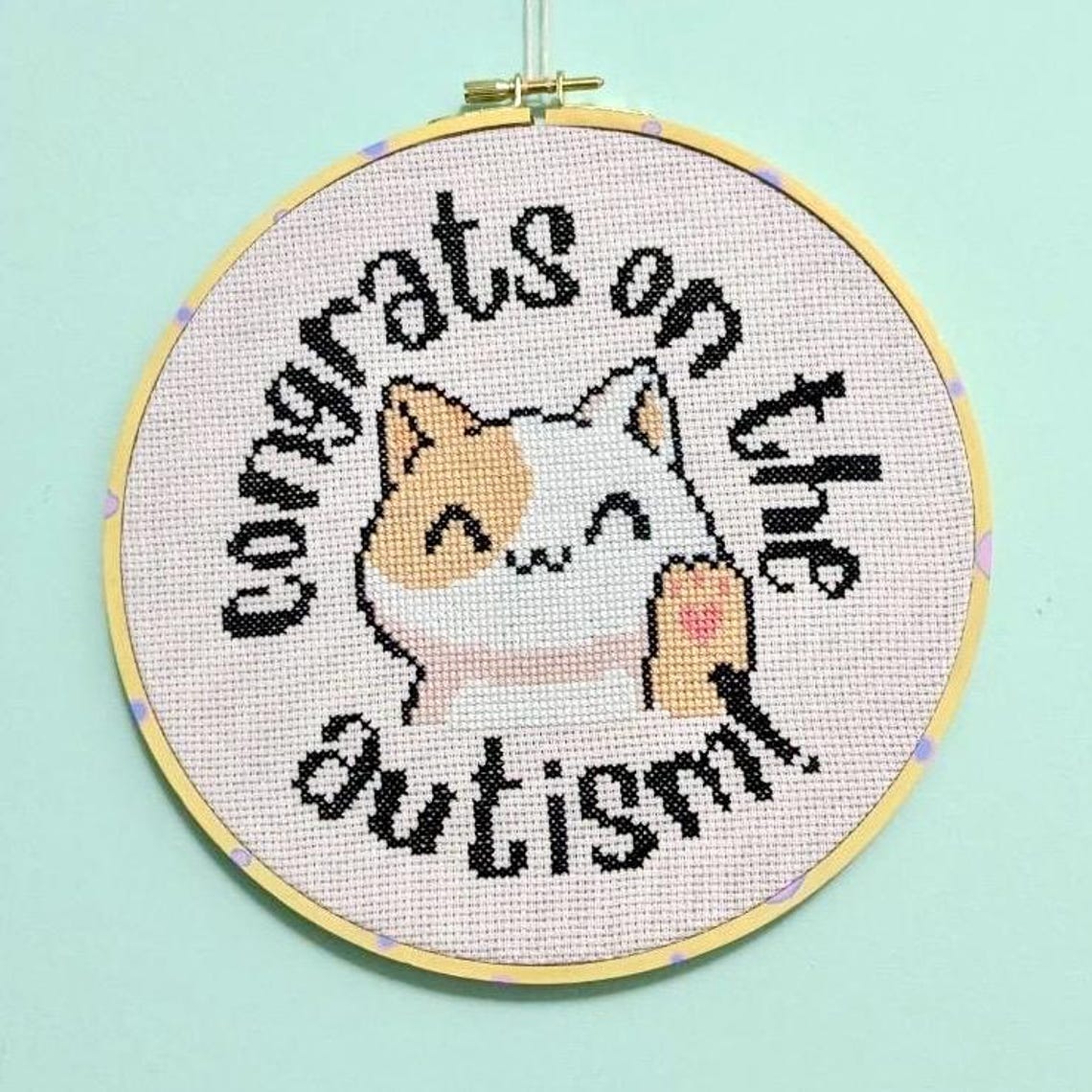 Congrats on the Autism! Cross Stitch Pattern for PDF Download ...
