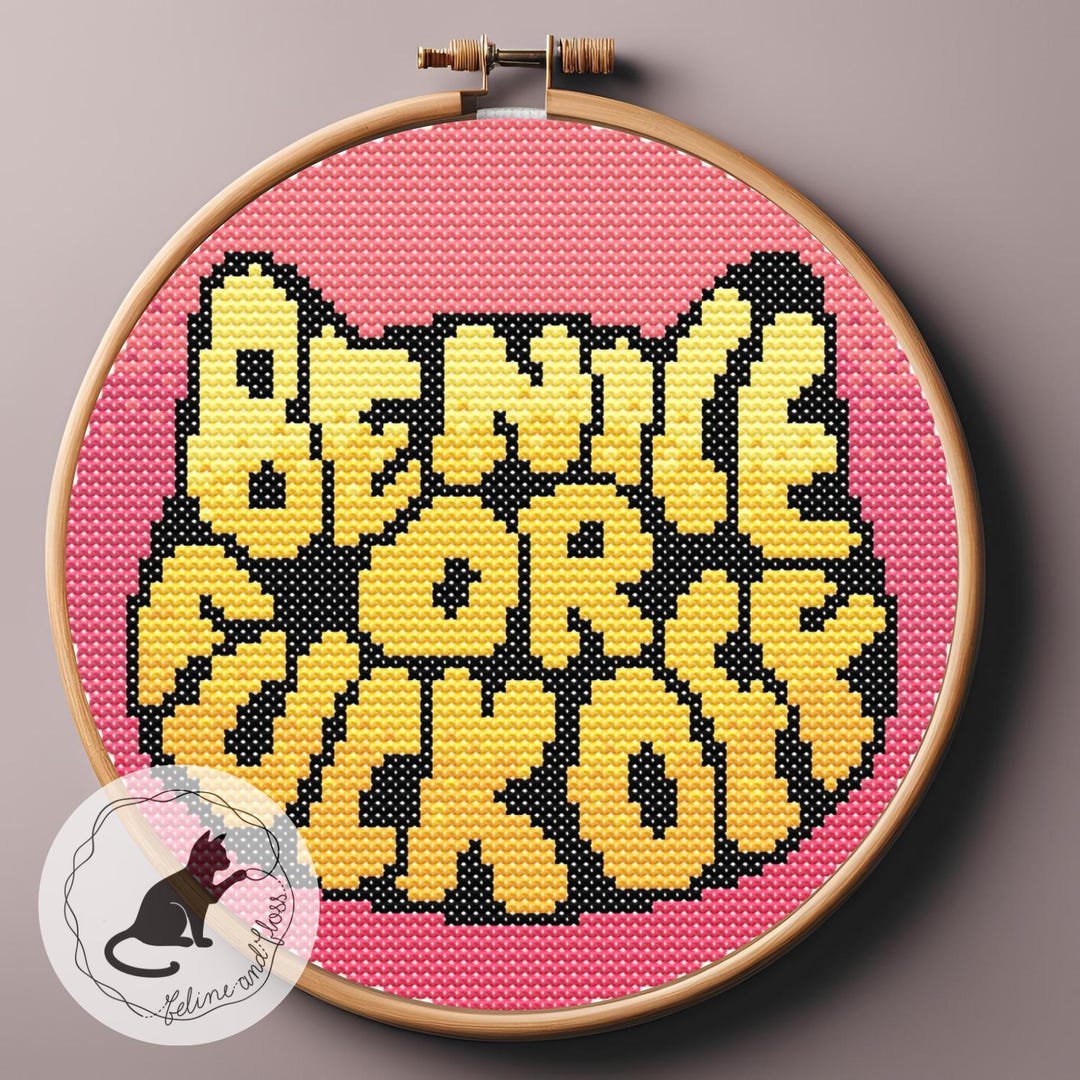 Sweary Cat Cross Stitch Pattern: Be Nice or Fuck off (PDF Pattern) - Etsy