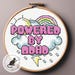Powered by ADHD Cross Stitch Pattern, Neurodiversity (PDF Pattern) - Etsy
