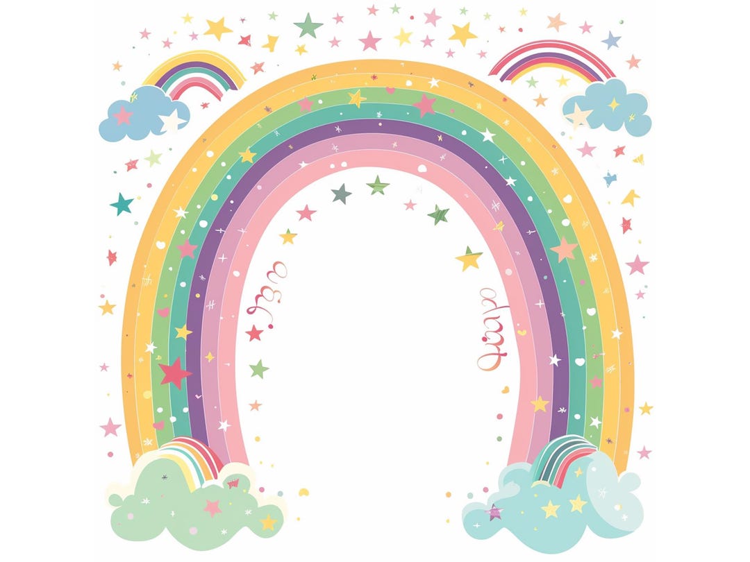 Watercolor Rainbow Clipart, Cute Rainbow PNG, Rainbows - Etsy