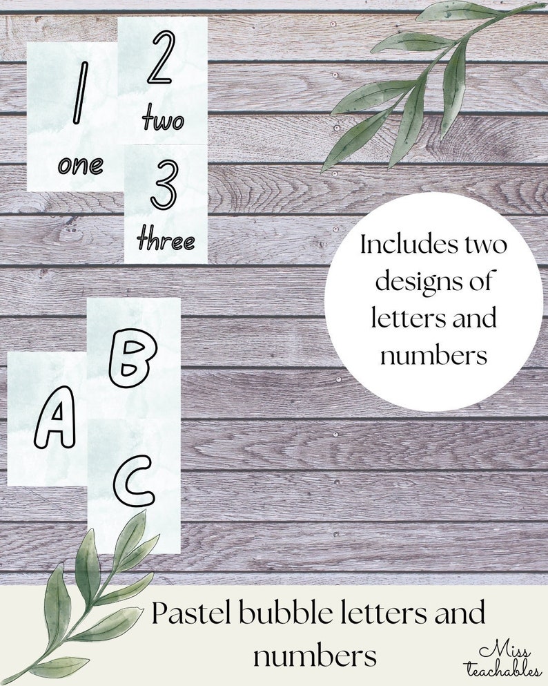 Bubble Letters and Numbers Set in Pastel Colours for Classroom Display ...