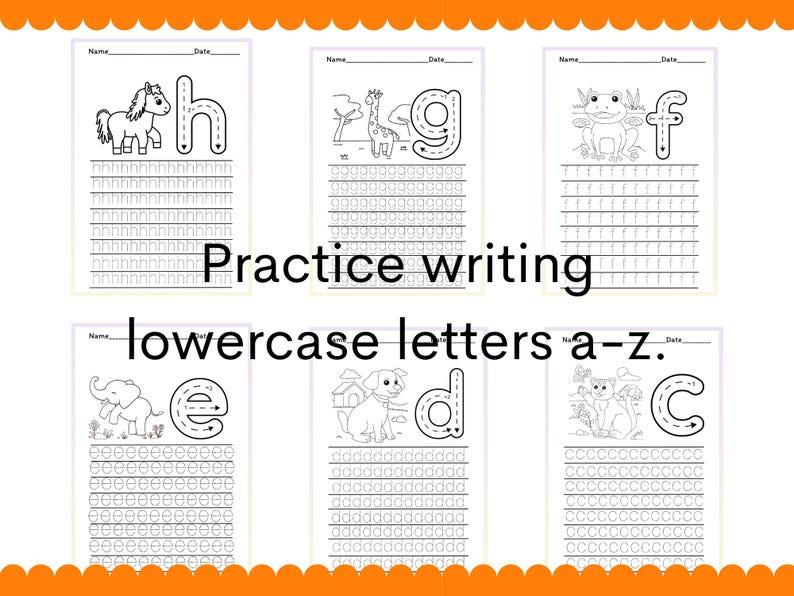 Practice Writing A-Z, Find the Differences in the Pictures. - Etsy