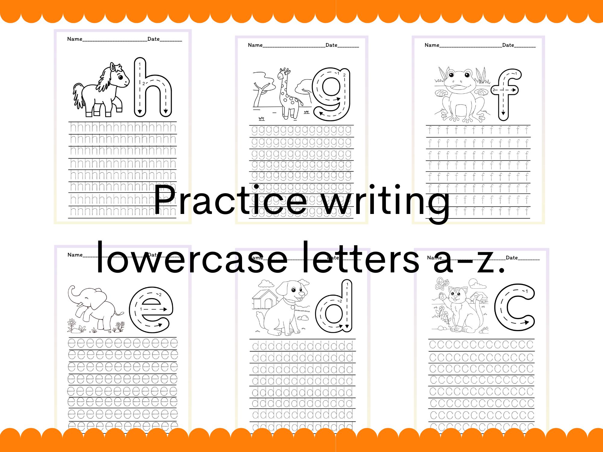 Practice Writing A-Z, Find the Differences in the Pictures. - Etsy