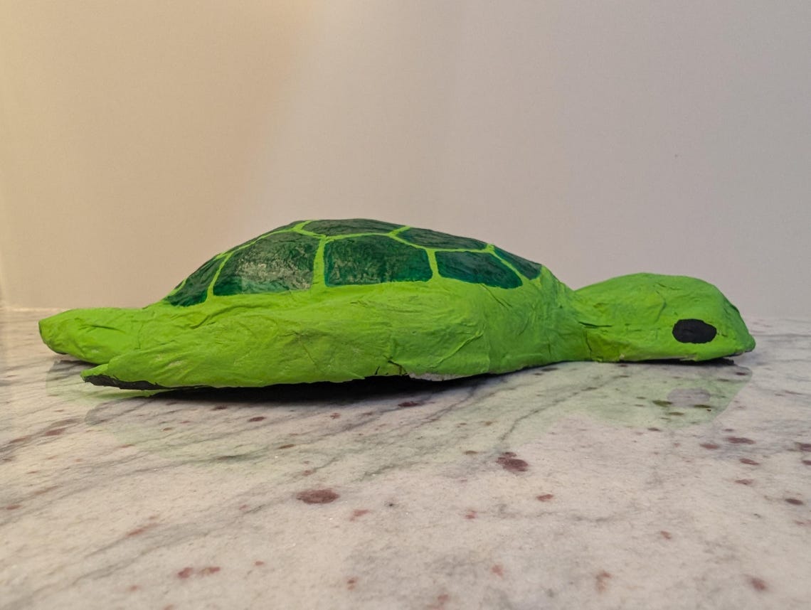 Paper Mache Turtle - Etsy