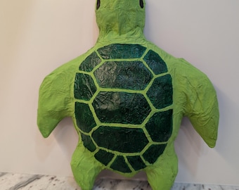 Handmade Sea Turtle Paper Unique Mache Animal Statue Figurine Gift - Etsy