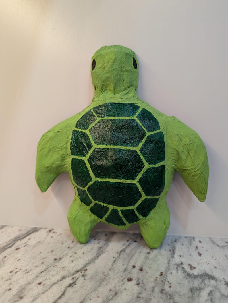 Paper Mache Turtle - Etsy