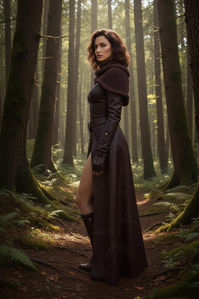 Custom Genuine Leather Women’s Huntress Costume – Handmade Medieval ...