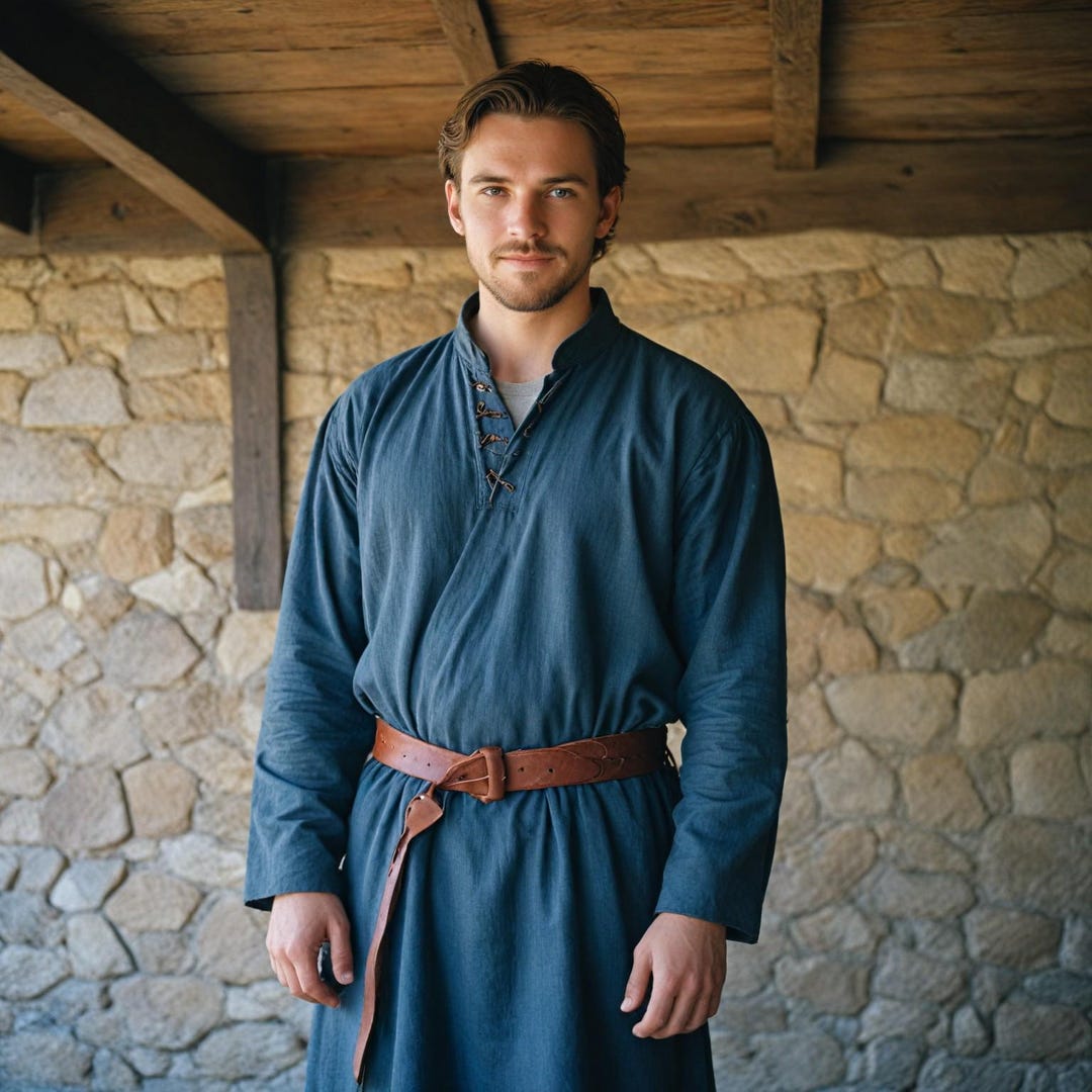 Medieval Viking Tunic for Men | Rustic Renaissance Costume | Long ...
