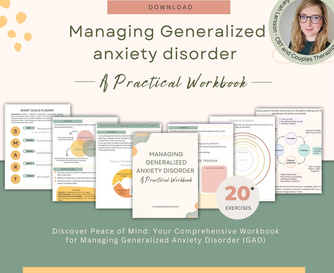 Generalized Anxiety Disorder (GAD) Management: Psychology Workbook With ...