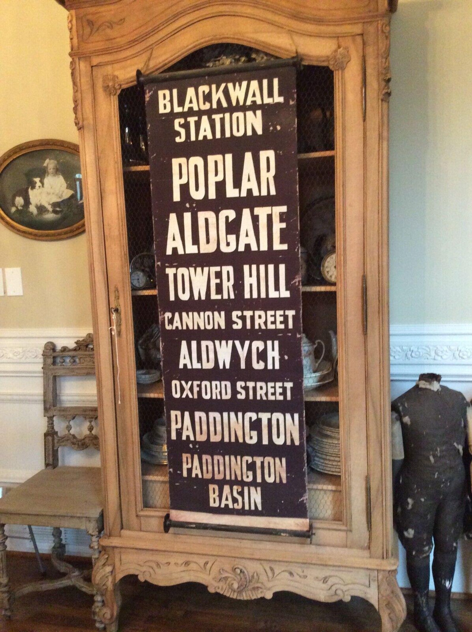 Vintage Style BRITISH BUS ROLL Sign Route Railway Destination Street ...