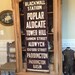 Vintage Style BRITISH BUS ROLL Sign Route Railway Destination Street ...
