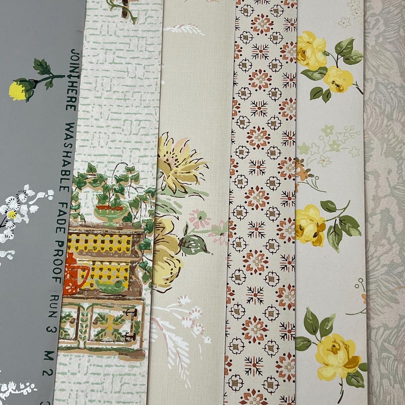 Vintage Sample Wallpaper - Etsy
