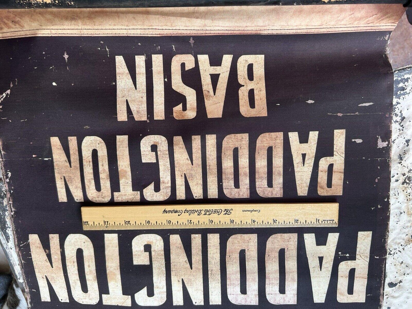 Vintage Style BRITISH BUS ROLL Sign Route Railway Destination Street ...