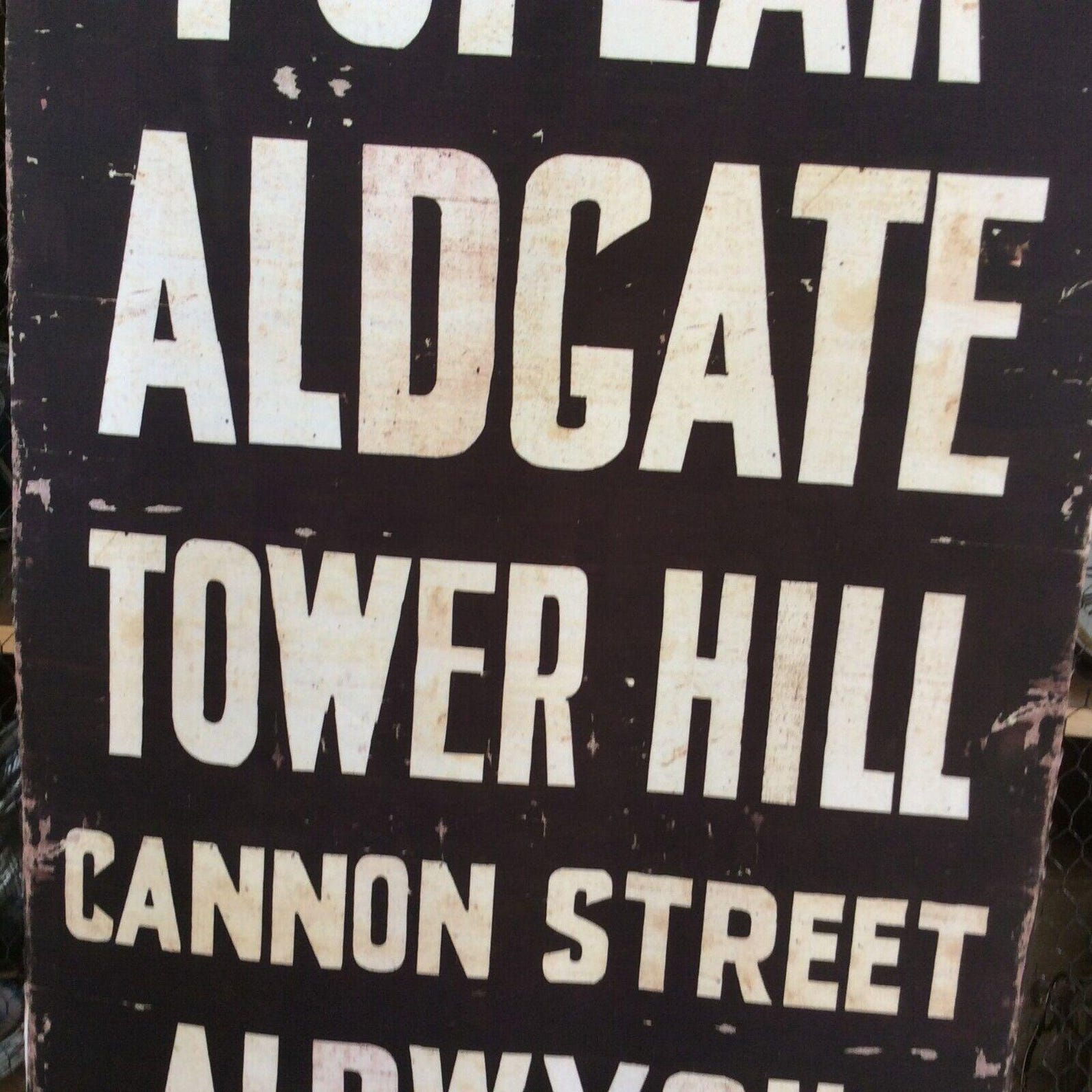 Vintage Style BRITISH BUS ROLL Sign Route Railway Destination Street ...