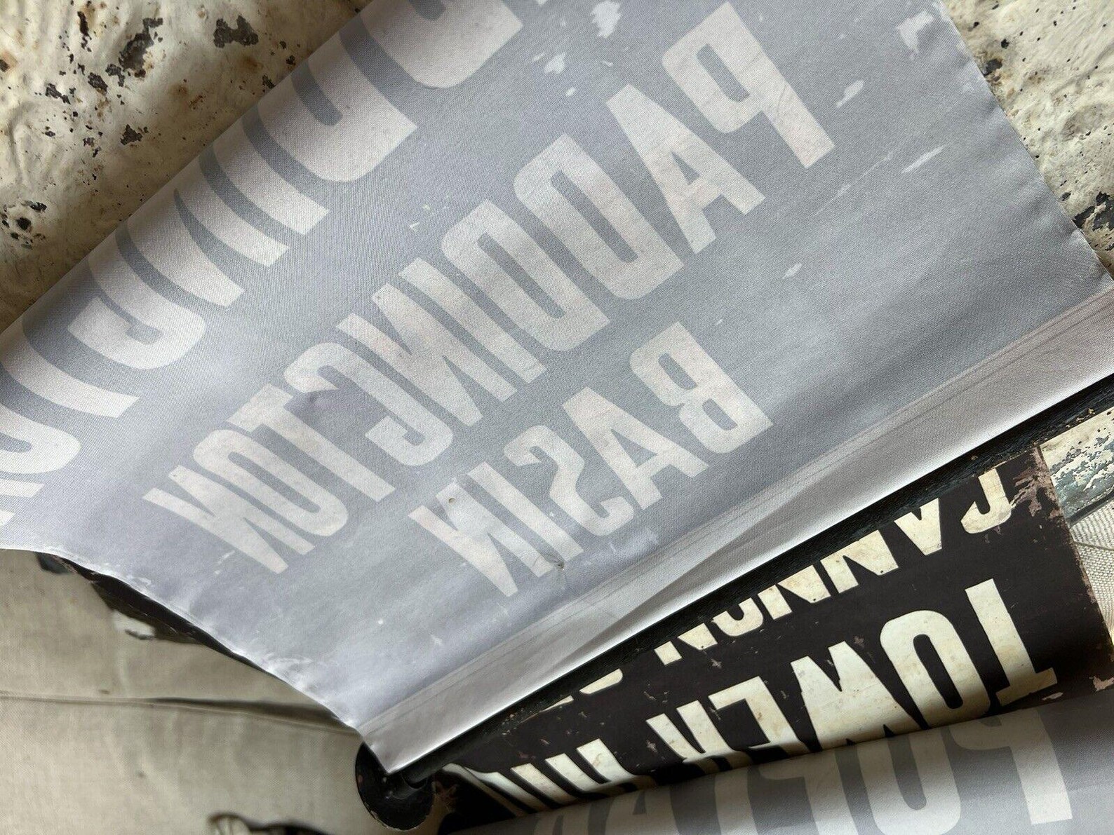 Vintage Style BRITISH BUS ROLL Sign Route Railway Destination Street ...