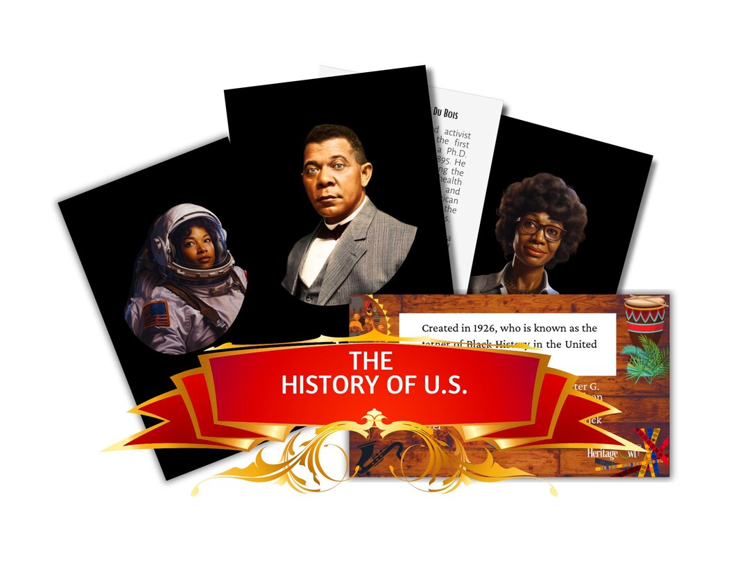 60-PCS Black History Educational Trivia and Flashcards on African ...