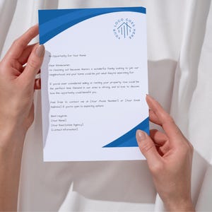 Custom Handwritten (font) Direct Mail Marketing Letter for Realtor ...