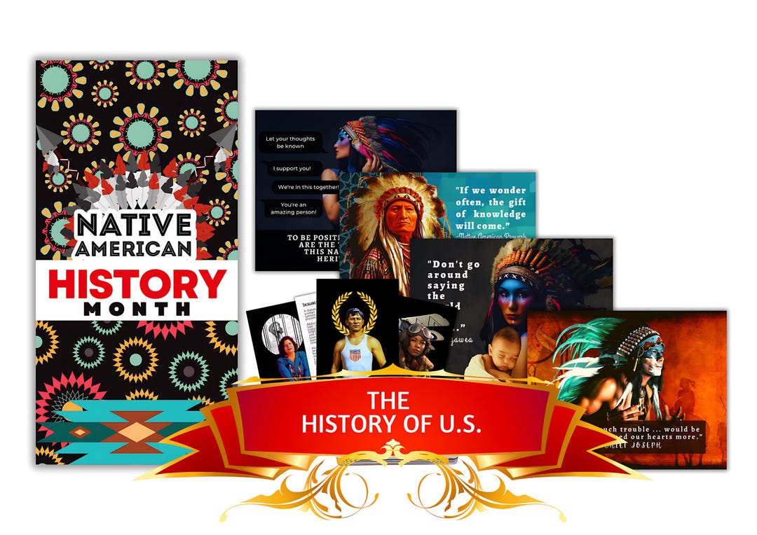 65-PCS Native American Heritage Month Educational Trivia, Flashcards ...