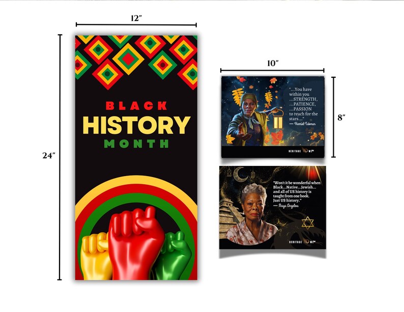 African American black History Educational Trivia, Flashcards, Banner ...