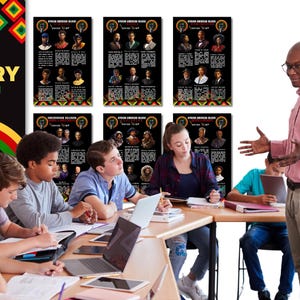 7-PCS Black History Month Educational Posters and Banner Bundle Ft ...