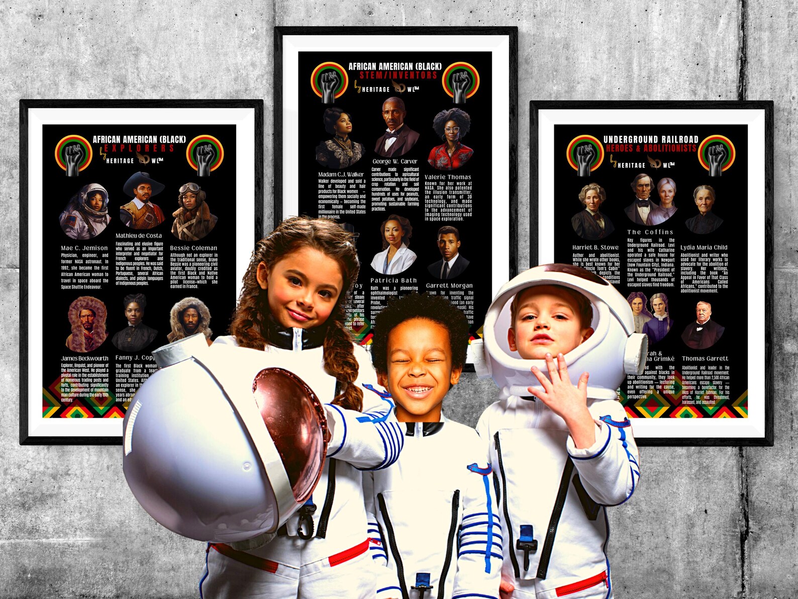 7-PCS Black History Month Educational Posters and Banner Bundle Ft ...
