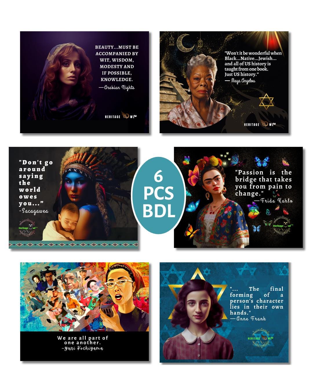 6-PCS Women's History Month Posters Showcasing Women of Diverse ...