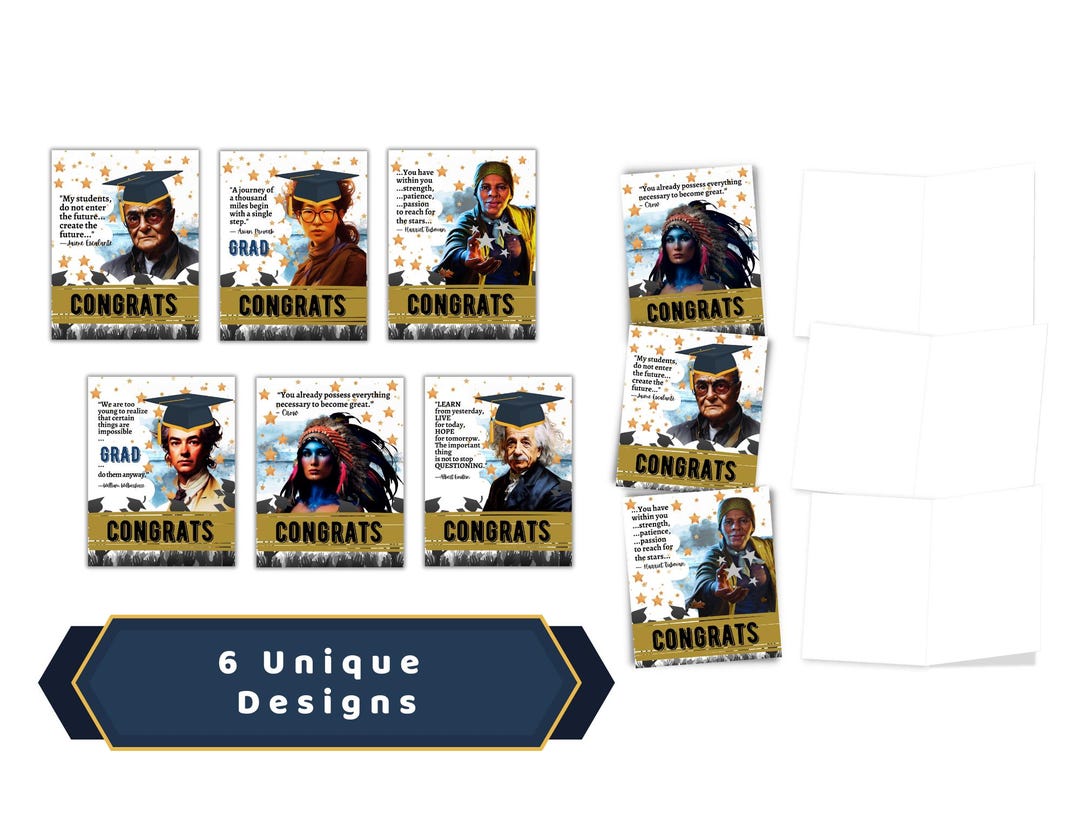 Inspirational Graduation Cards | Printable Digital Download | Diverse ...