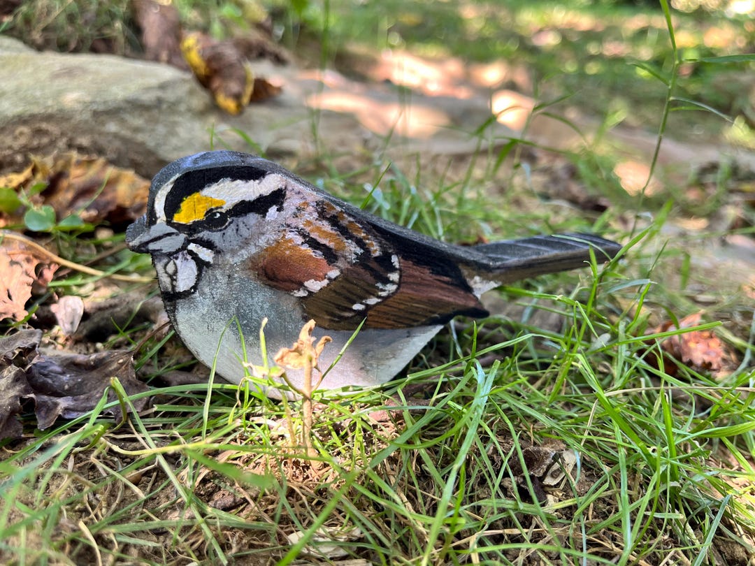 Small Hand-painted Wooden Bird - Etsy