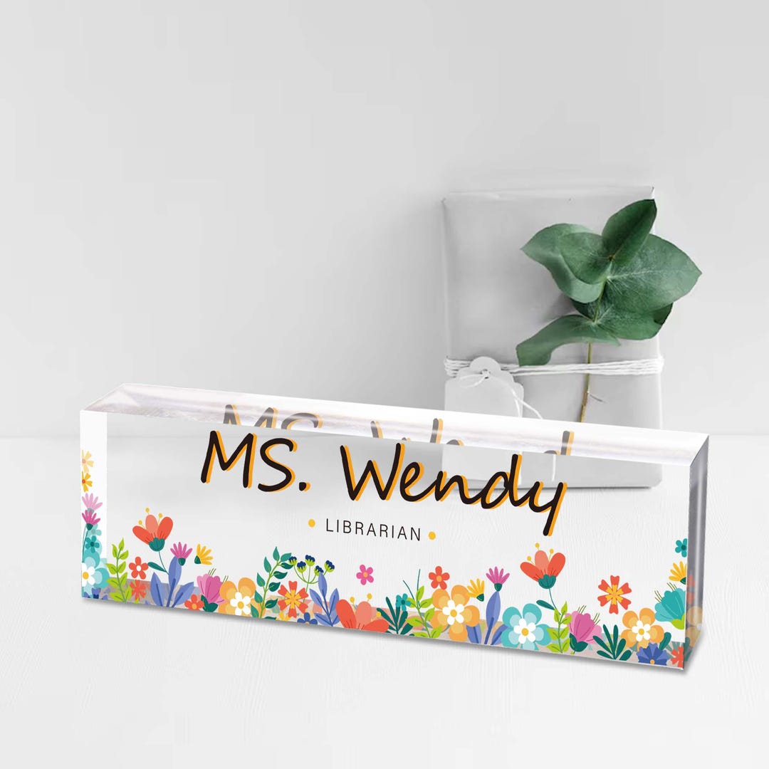 Personalized Teacher Name Plate, Custom Teacher Name Sign, Teacher Desk ...