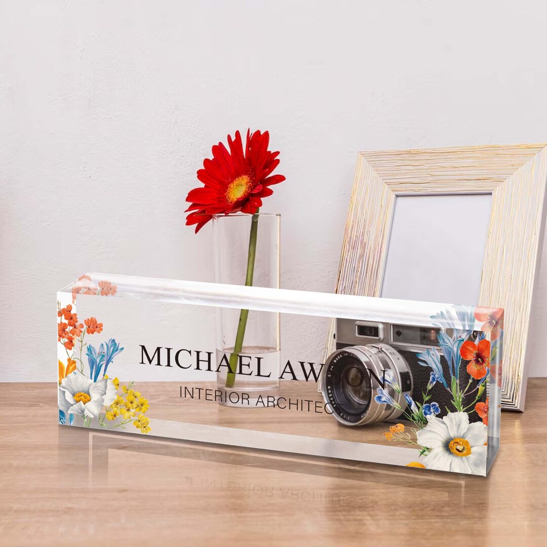 Personalized Name Tag Acrylic Nameplate, Desk Acrylic Nameplate ...