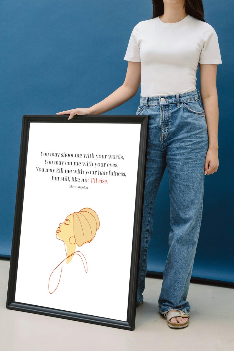 Maya Angelou Quote Inspirational Wall Art for Bedroom Wall Decor Print ...