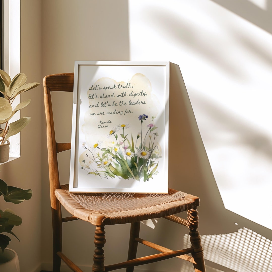 Inspirational Poster Kamala Harris Quote Motivational Positive Wall Art ...