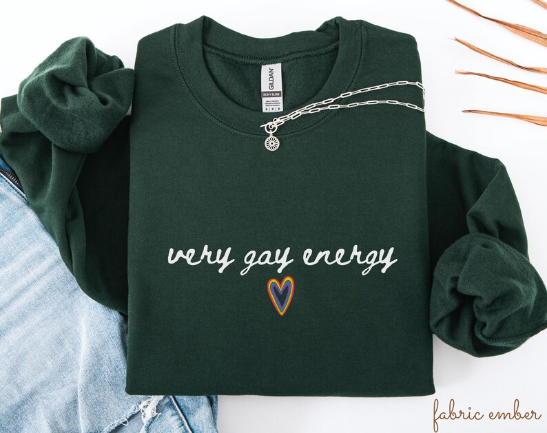 Very Gay Energy Shirt, Pride Sweatshirt, Lgbtq Tee, Gay Pride Apparel ...