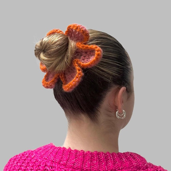 Crochet Scrunchie Flower Pattern - Etsy