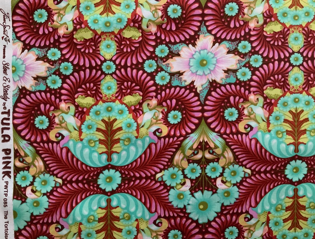 SALE. RARE Tula Pink Slow and Steady Tortoise in Orange Crush - Etsy