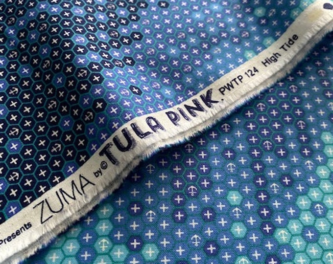 RARE Big Piece. Tula Pink Zuma Tower High Tide in Aquamarine - Etsy