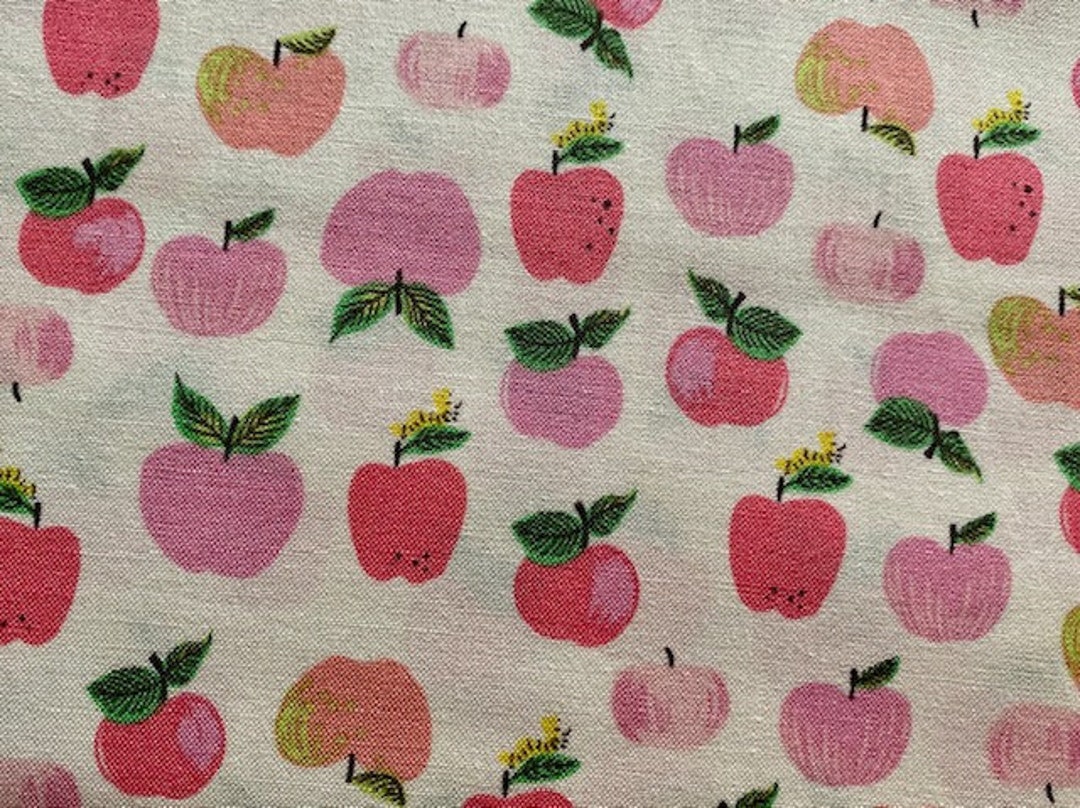 SALE. RARE. Heather Ross Kinder Pink Apples - Etsy
