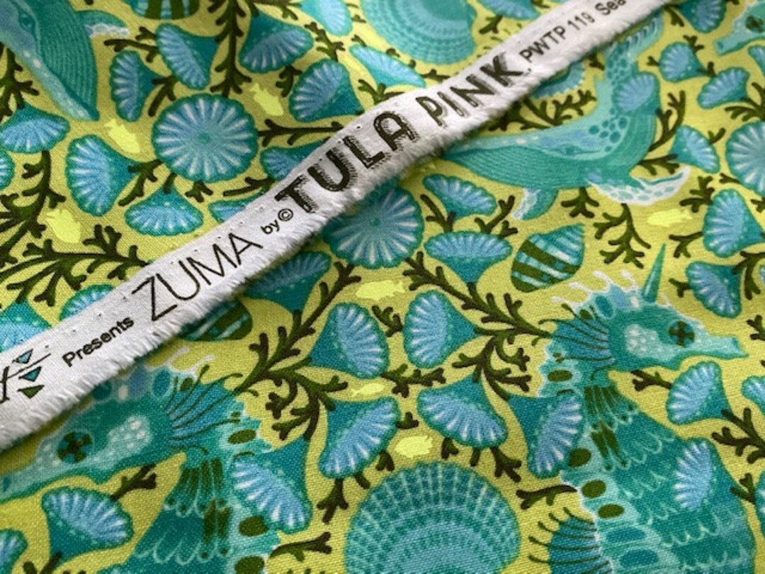 SALE. RARE Tula Pink Zuma Sea Stallion in Seaglass - Etsy