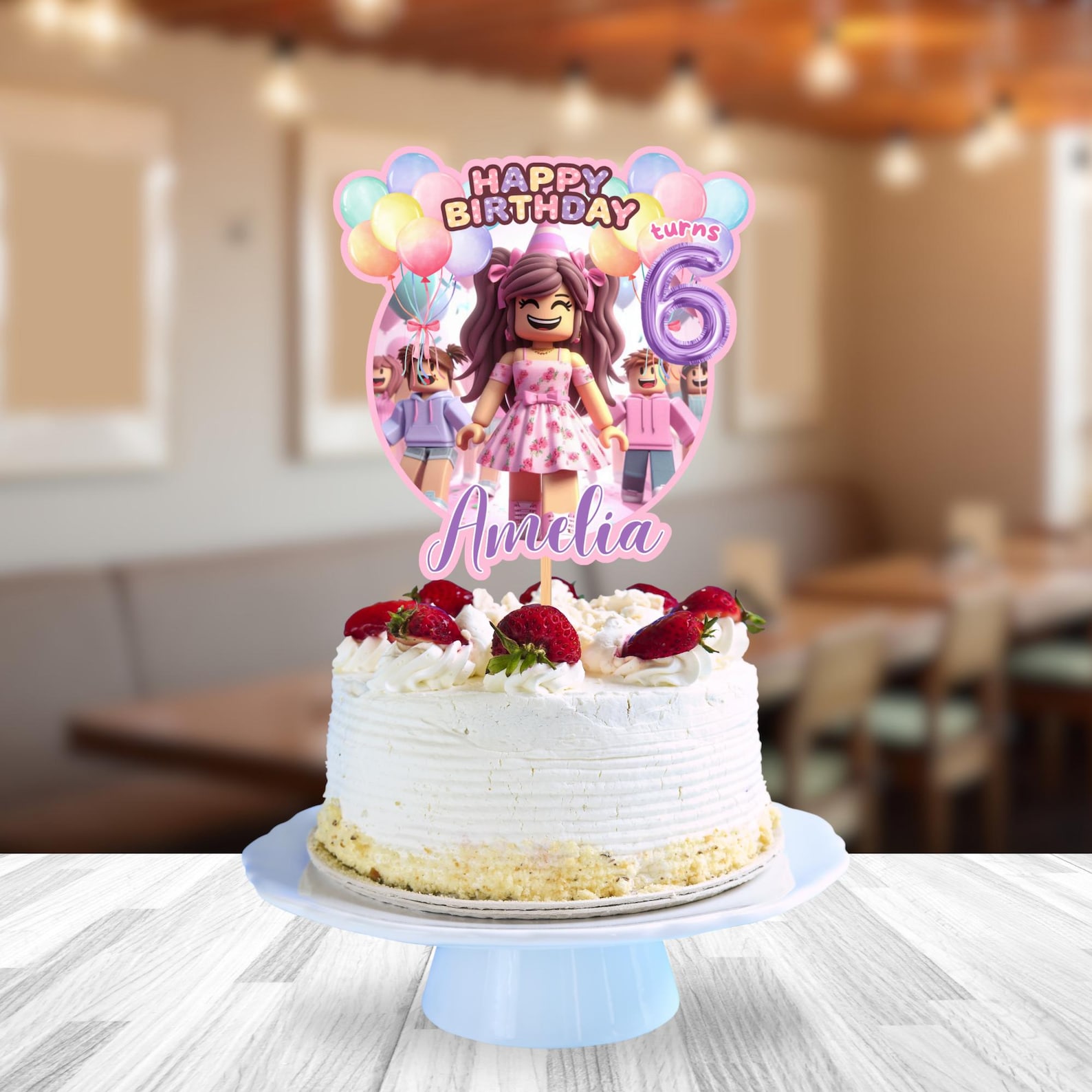 Roblox Girl Cake Topper Customizable Roblox Girl Cake Topper Printable ...