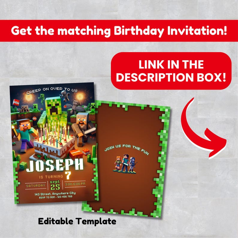 Minecraft Chip Bag Printable Template Customized DIY Personalized Chip ...