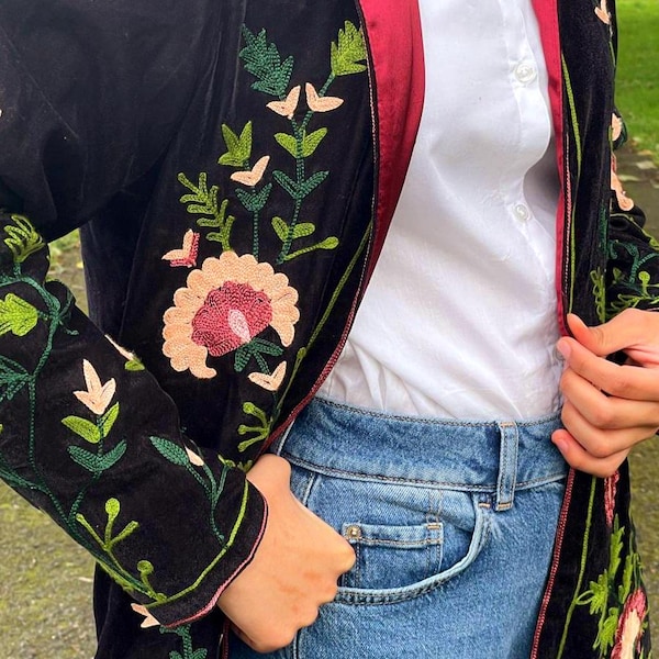 Embroidered Jacket - Etsy