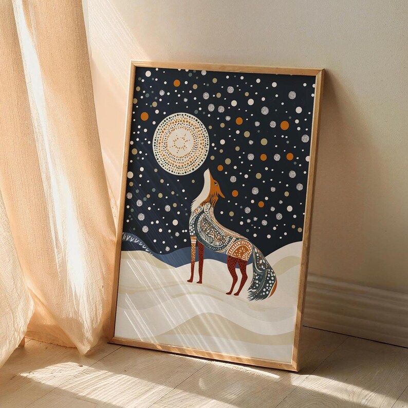 Howling Wolf and Moon – Mystical and Decorative Art Print - Etsy