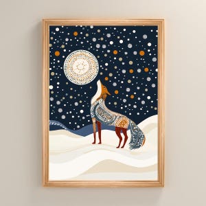 Howling Wolf and Moon – Mystical and Decorative Art Print - Etsy